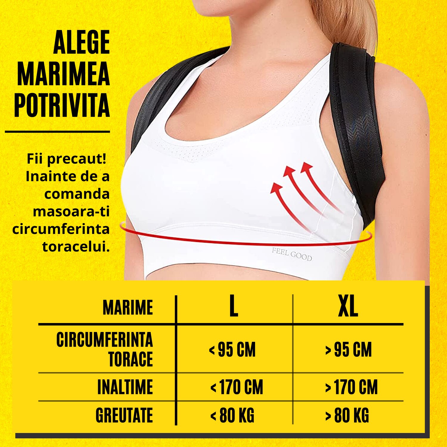 Corset Corector Ortopedic de Postura pentru Spate Drept Marime XL ...