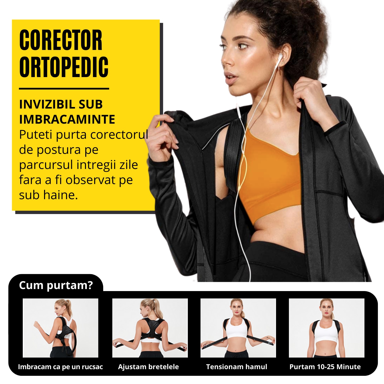 Corset Corector Ortopedic de Postura pentru Spate Drept Marime XL ...