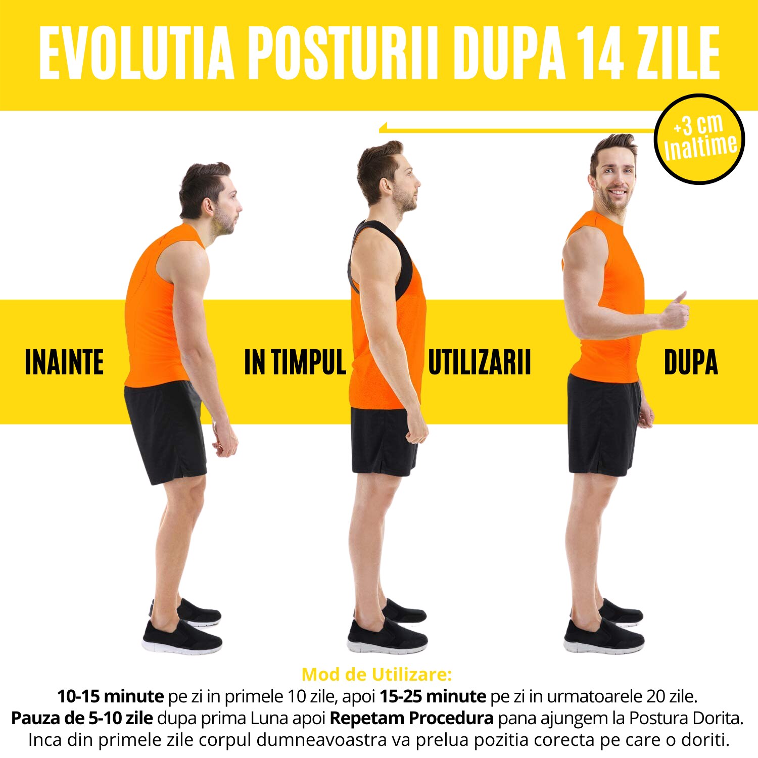 Corset Corector Ortopedic de Postura pentru Spate Drept Marime XL ...