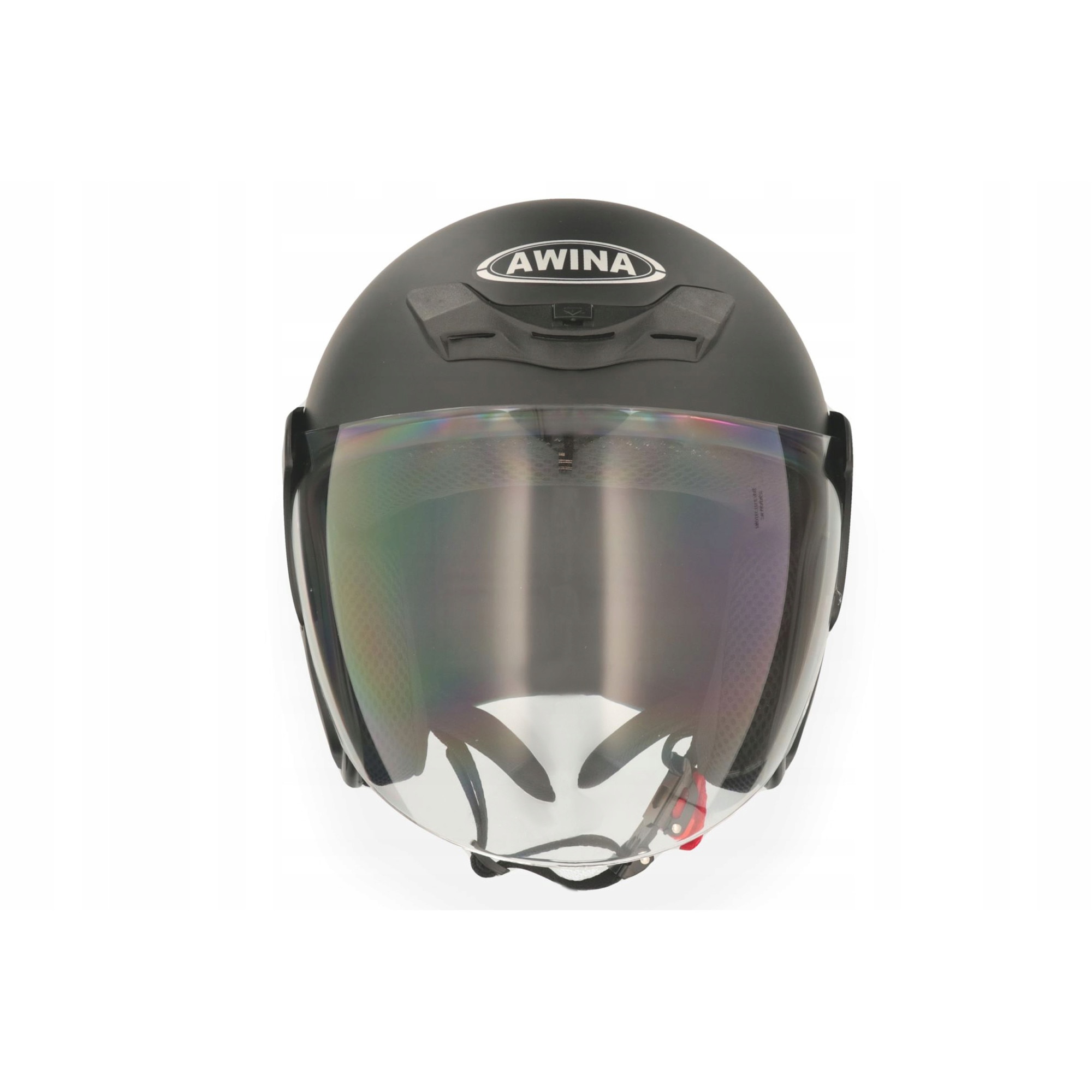 Casca moto semi-integrala Awina TN-8661, culoare negru mat, marime M 58 ...