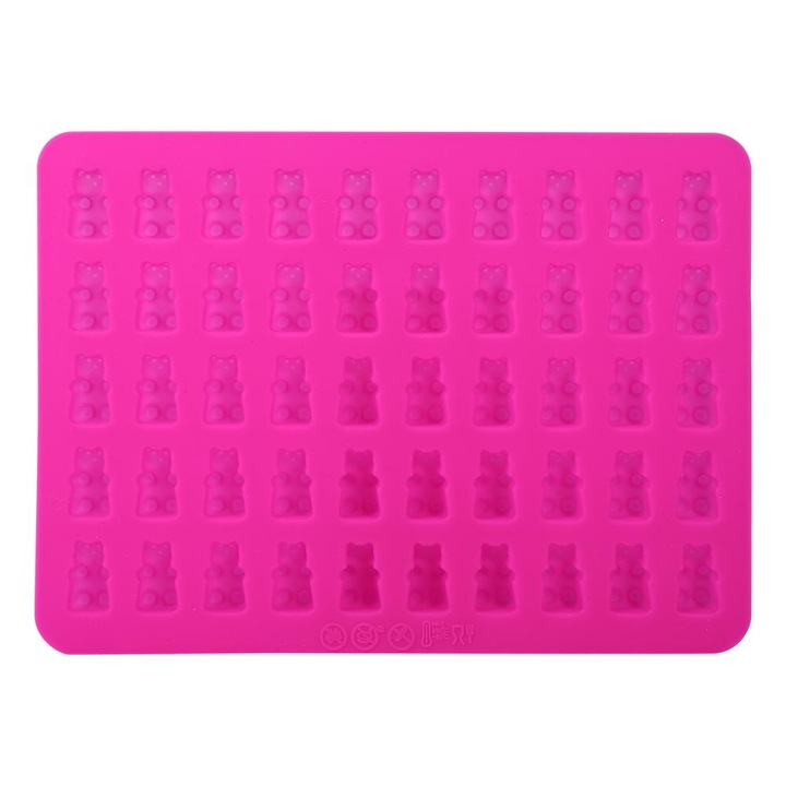 Forma din Silicon pentru 50 de Jeleuri in Forma de Ursuleti Haribo, 18. ...