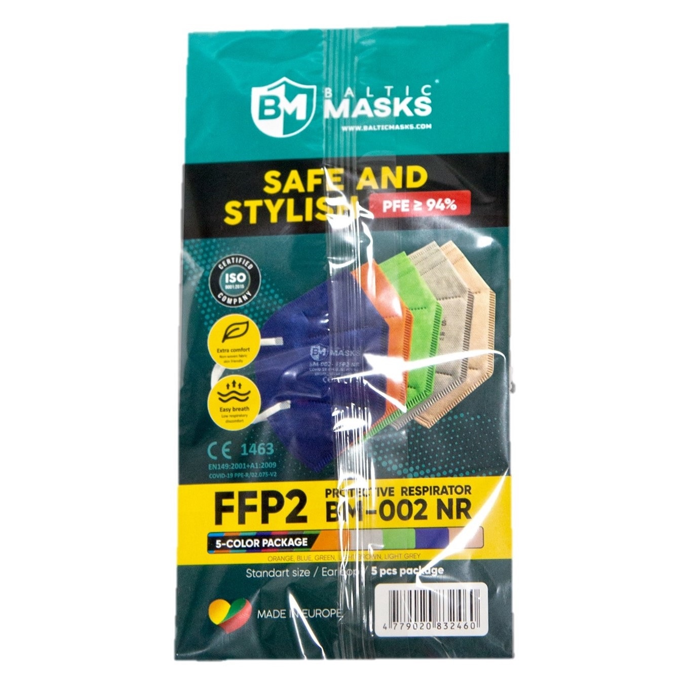 Set 10 masti de protectie respiratorie Covid 19, FFP2, BM BALTIC MASKS ...