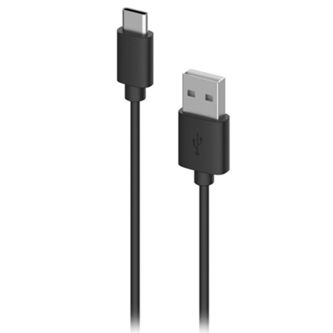 Кабел за данни и зареждане Type C обикновен черен Emag Bg