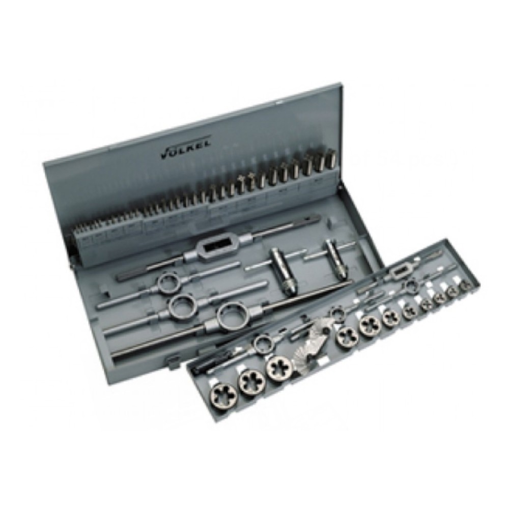 Trusa Filetare cu Tarozi de Mana si Filiere, HSS, Metric, M3 - M20 ...