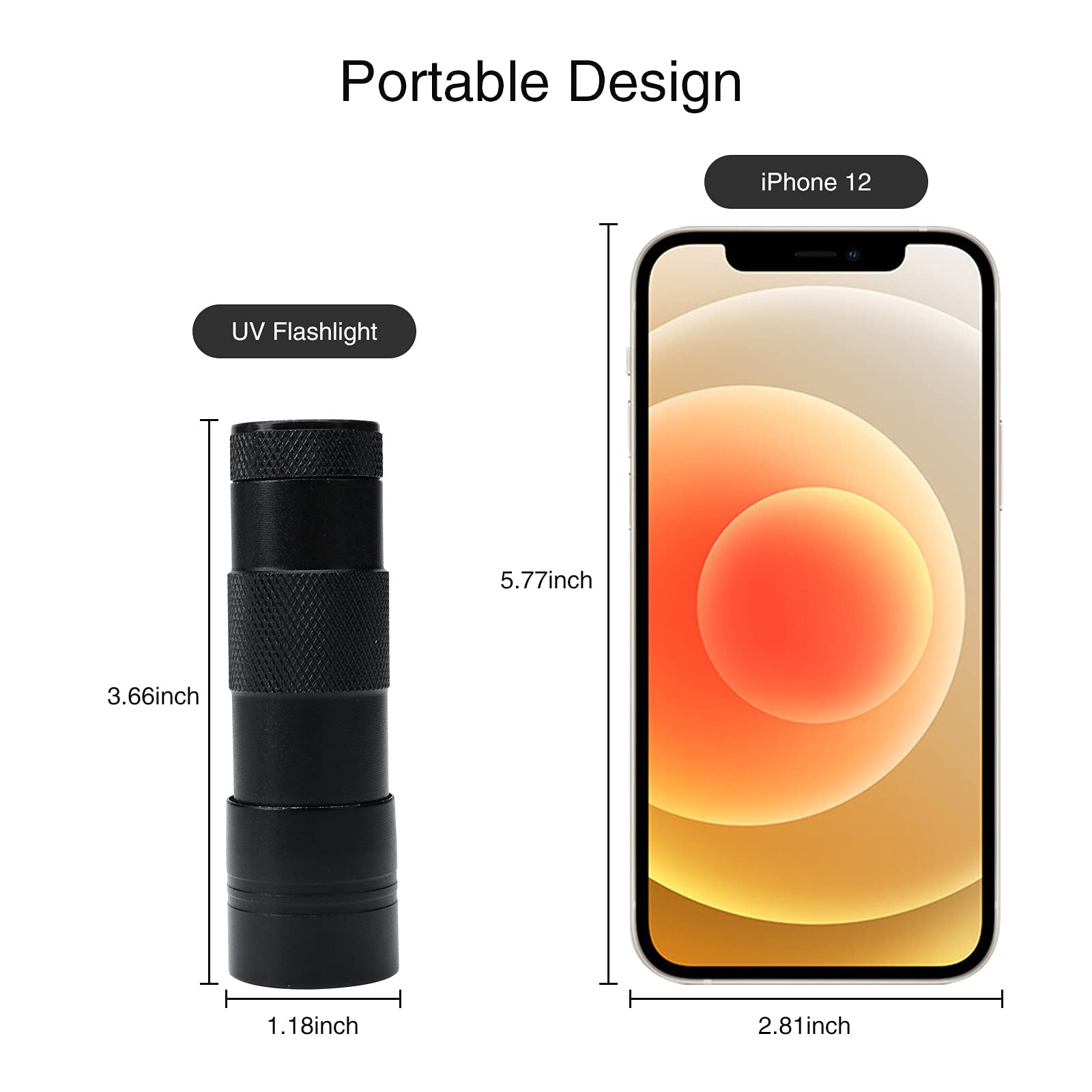 Set 2 lanterne UV, WALALLA, Aluminiu, 21 LED, 395 nm, Detector de urina ...