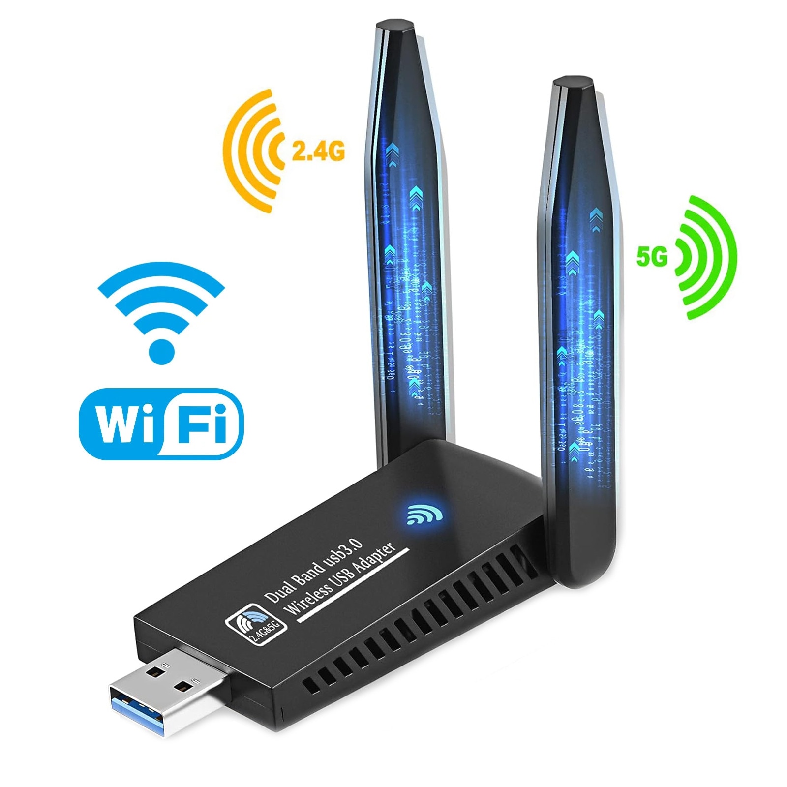 Adaptor Wireless Extender USB3.0, NUODWELL, Adaptor Wi-Fi USB 1300Mbps ...