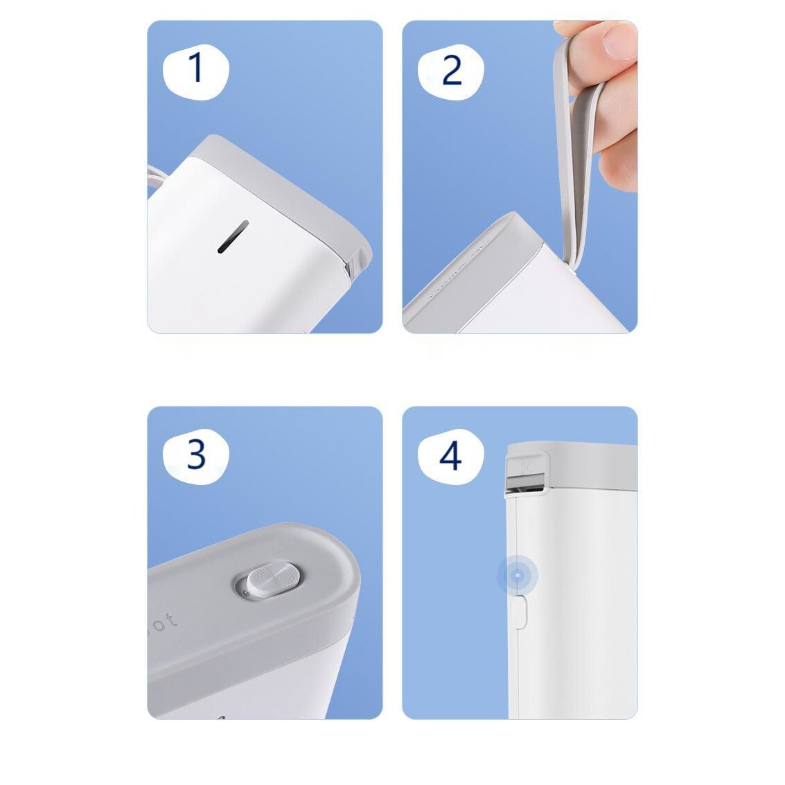 Imprimanta termica de etichete NIMBOT D11, GIIISTER, Bluetooth/APP, Alb ...