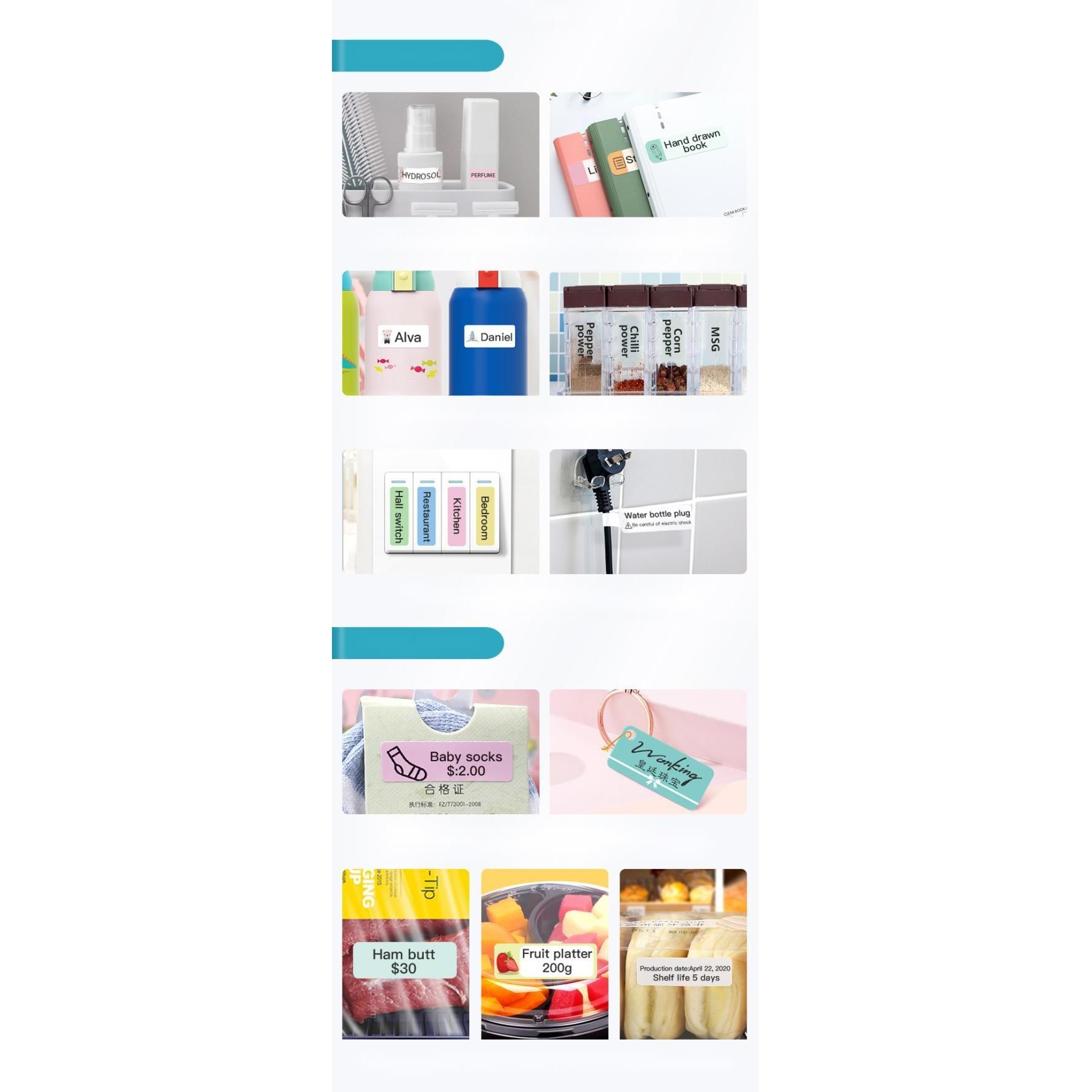 Imprimanta termica de etichete NIMBOT D11, GIIISTER, Bluetooth/APP, Alb ...