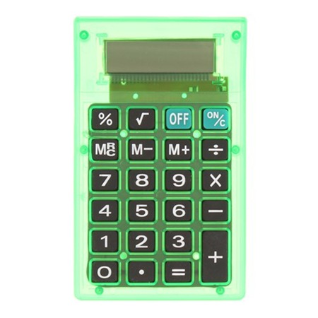 Calculator mic electronic de birou transparent cu 8 cifre, verde - eMAG.ro