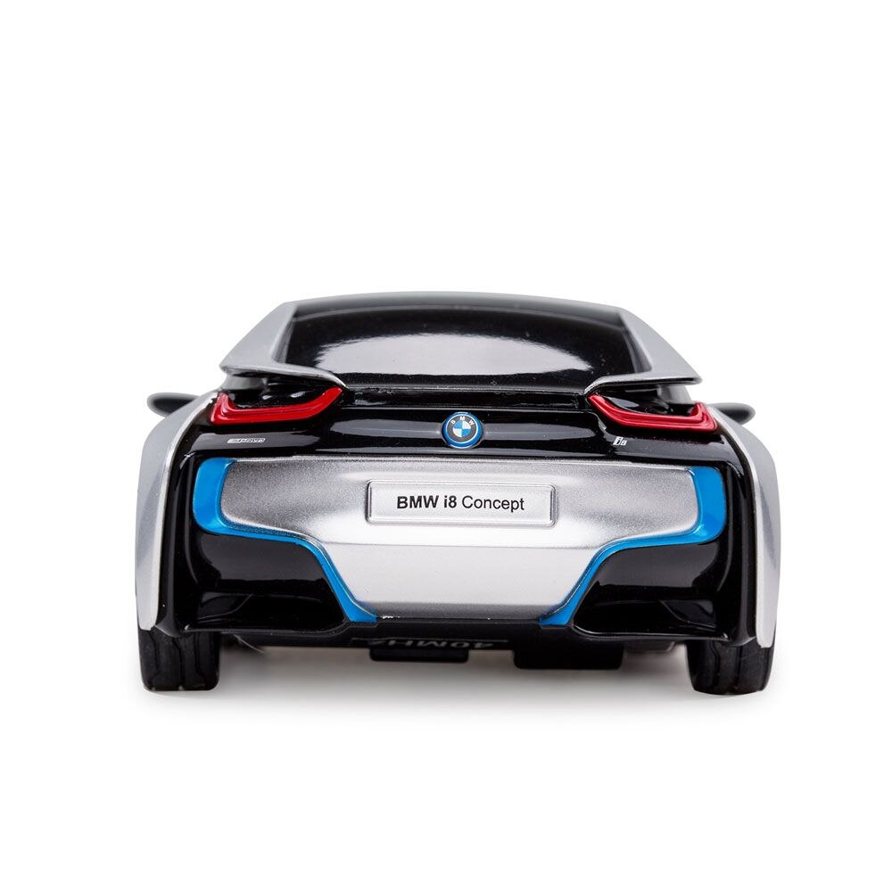 Masina BMW I8 cu telecomanda, Rastar, 1:24, Alb/Albastru - eMAG.ro
