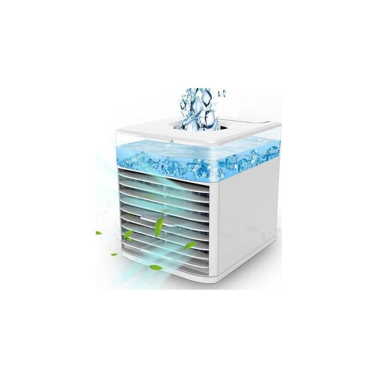 Mini racitor de aer si umidificator portabil, Q-COOL6, culoare alb ...