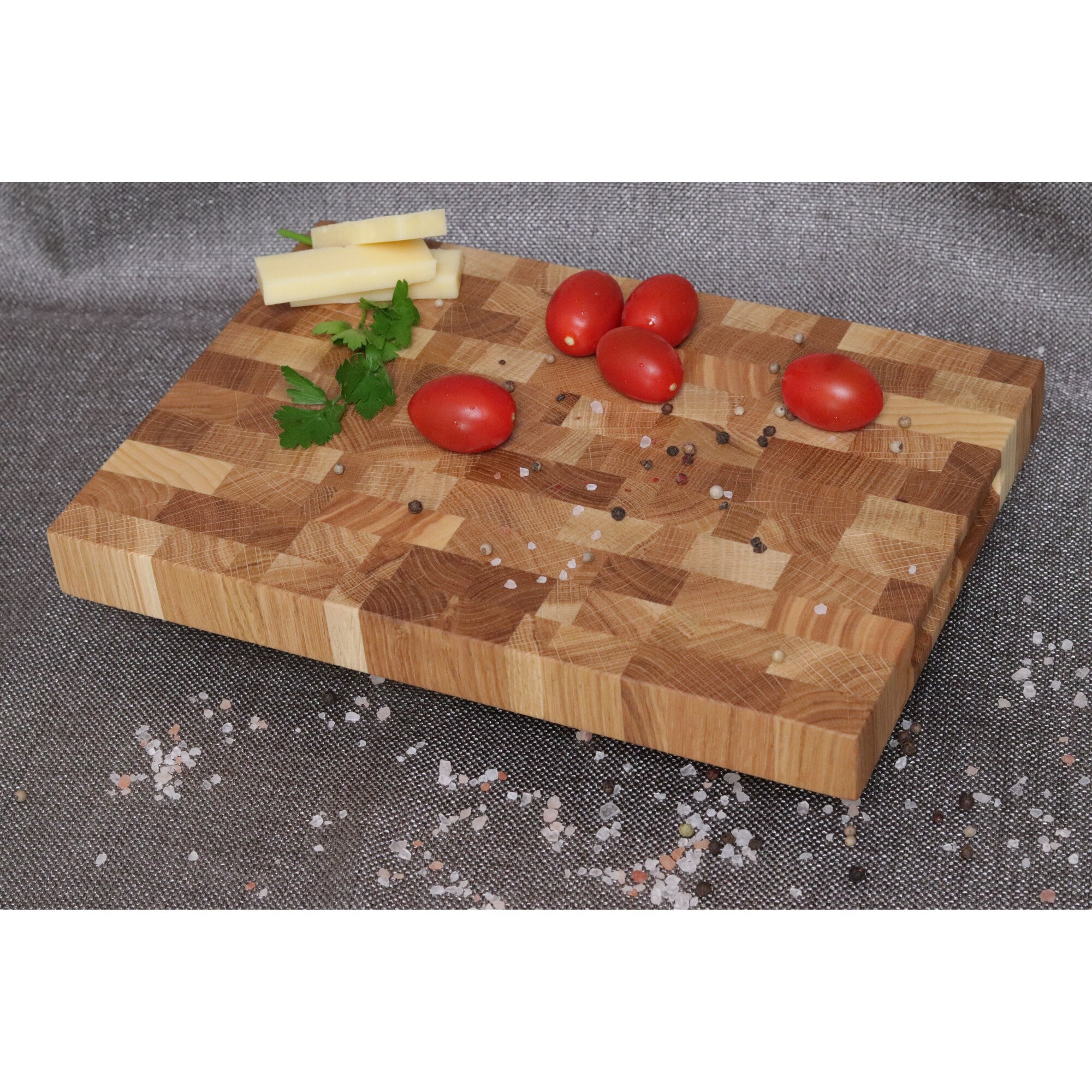 Tocator de bucatarie, din lemn, End Grain, 30 X 20 X 3 cm - eMAG.ro