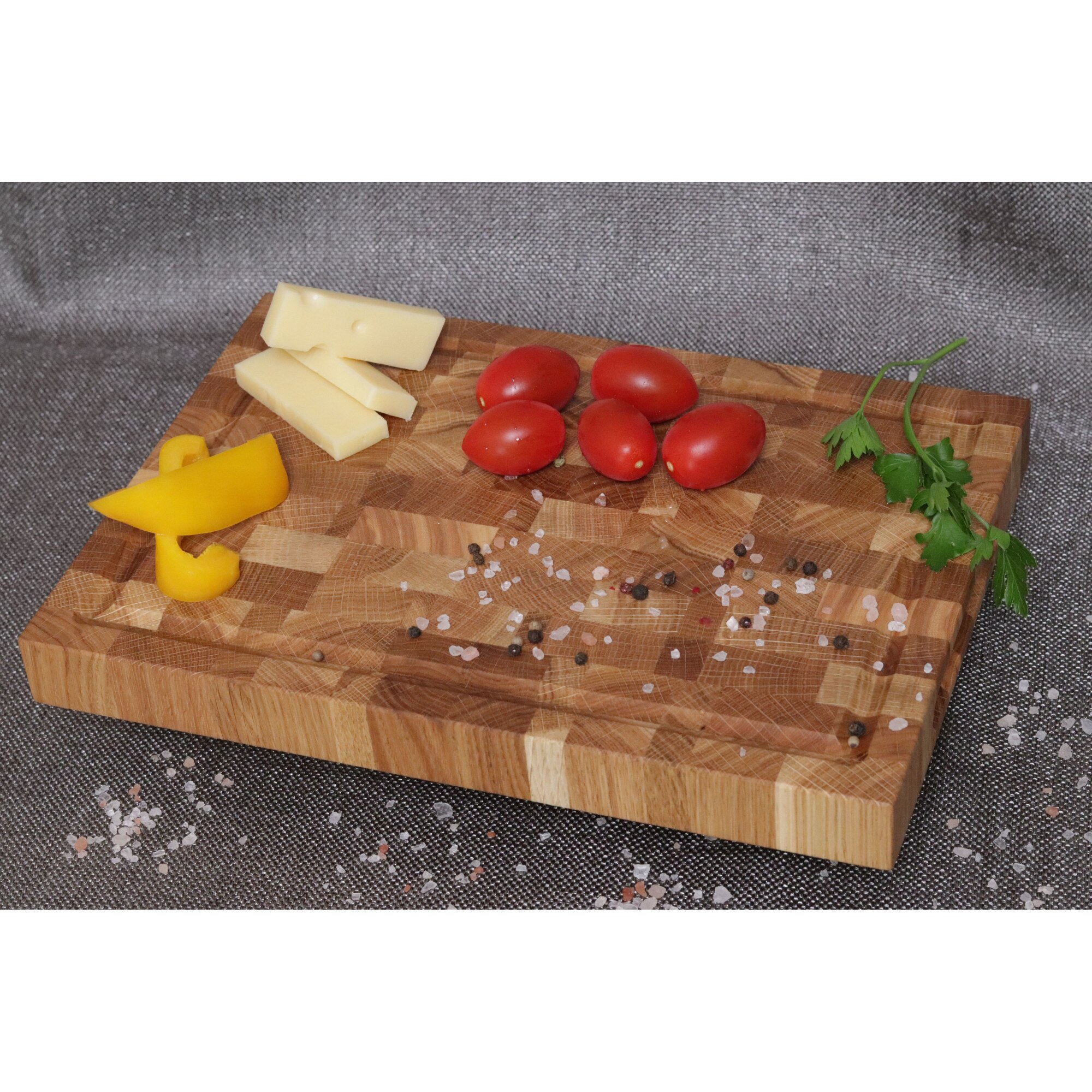 Tocator de bucatarie, din lemn, End Grain, 30 X 20 X 3 cm - eMAG.ro