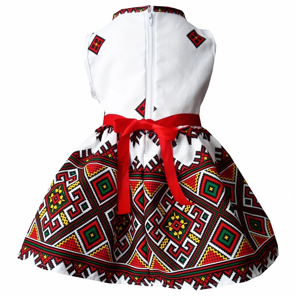 Rochie fete, MCF, traditionala Banat, multicolora, de vara, bumbac ...