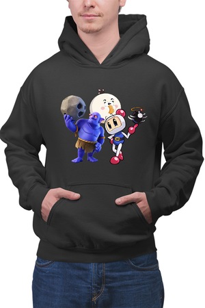 Мъжки суичър Clash of Clans Tank Rock Throw Bomberman Angry, Черен ...