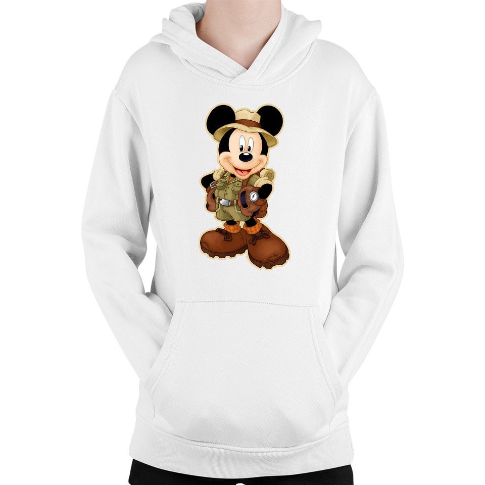 Детски суичър Mickey Mouse Scout Research Map Director Play Game, Бял ...