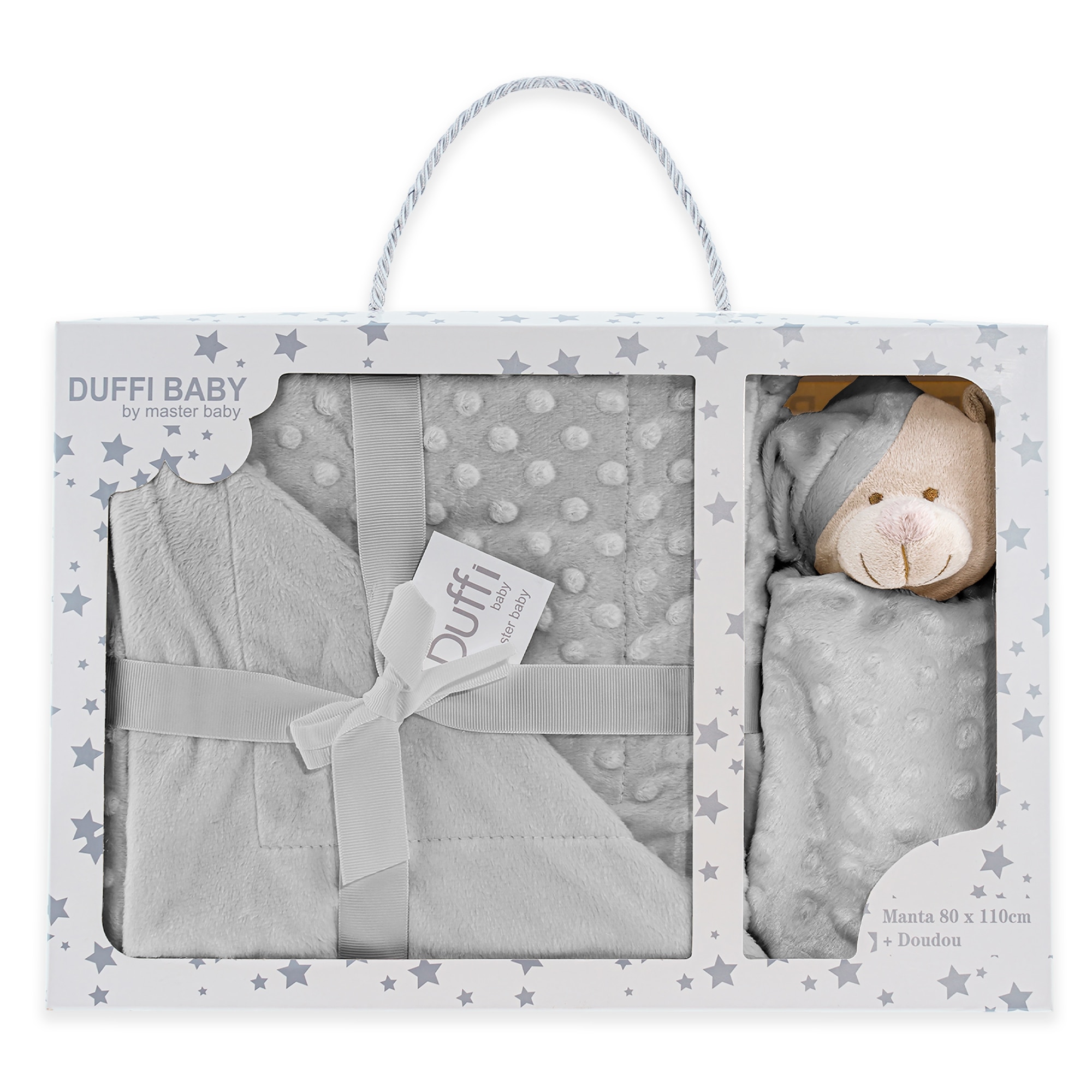 Set trusou cu paturica si ursulet pentru bebelusi, DUFFI BABY, Gri ...