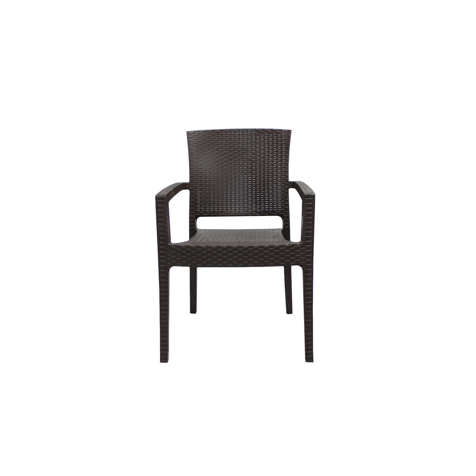 Set masa pentru gradina Vega tip ratan cu 6 scaune si geam, din plastic ...