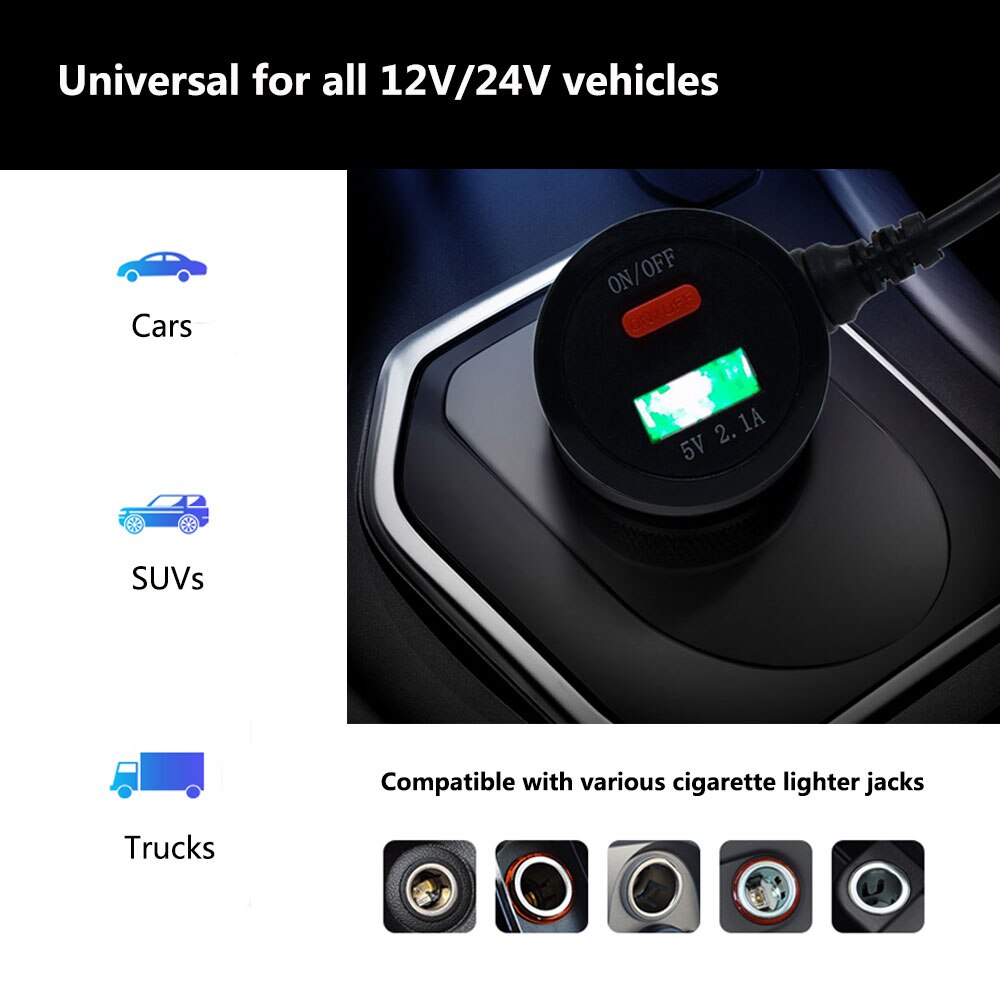 Cablu de alimentare auto REARMASTER pentru camera Dash, Dual USB, 3.5 m ...