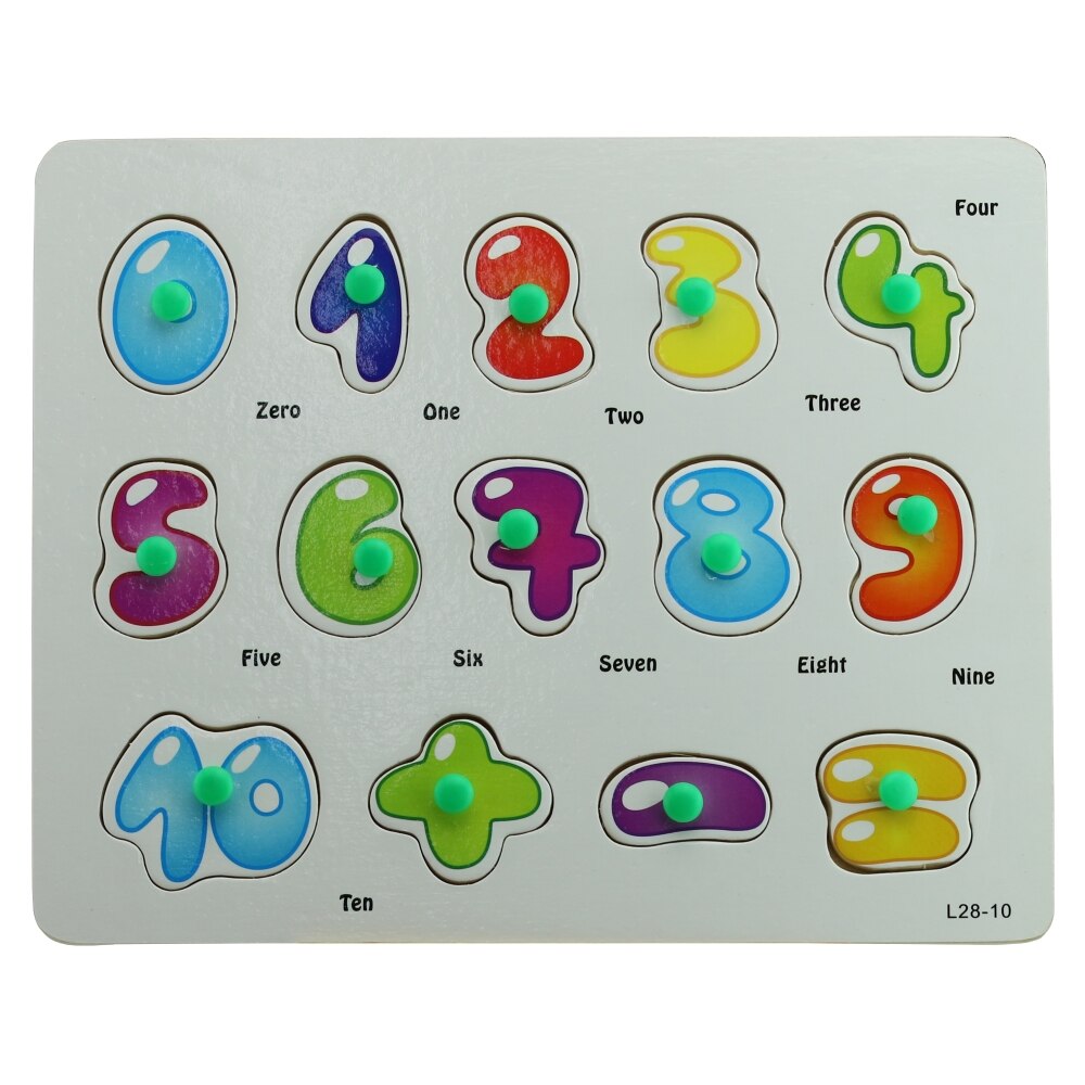 Puzzle Numere, lemn, incastru, 15 piese, OnemisFlot - eMAG.ro