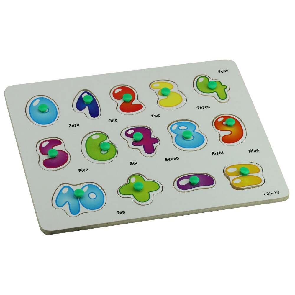 Puzzle Numere, lemn, incastru, 15 piese, OnemisFlot - eMAG.ro