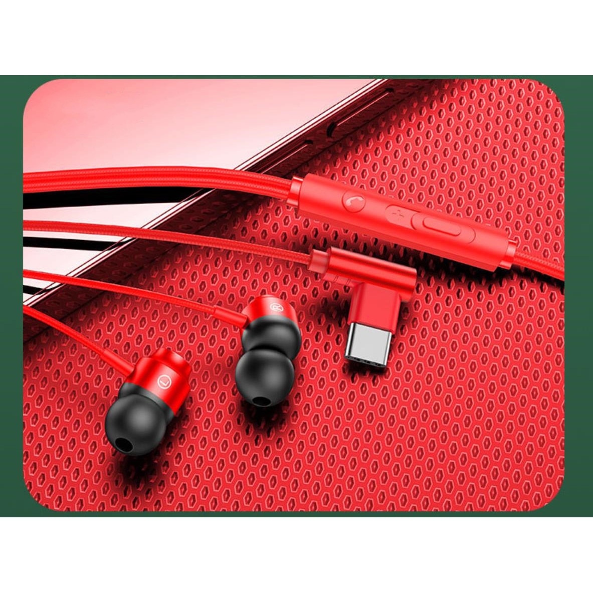 Casti cu fir TS902, USB-C, Compatibilitate universala, Rosu - eMAG.ro