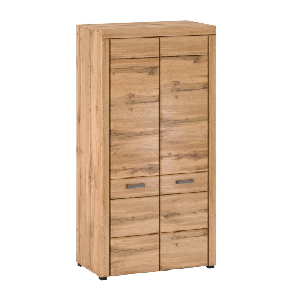 Dulap 2 usi mdf stejar apalache Pusan 100,3x55,7x193 cm - eMAG.ro