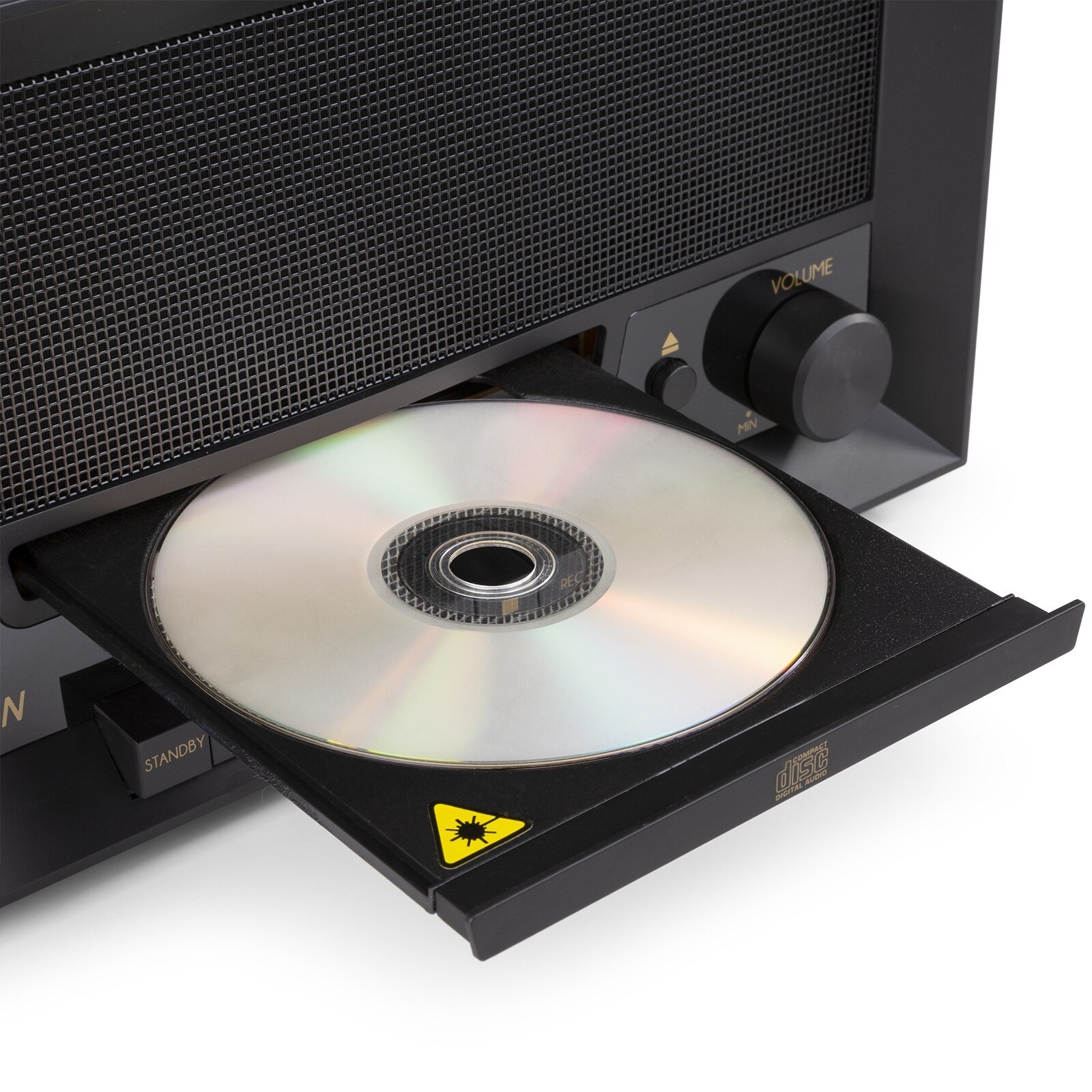 Set pick-up cu difuzoare, 2x100W, Bluetooth/USB, finisaj din lemn ...