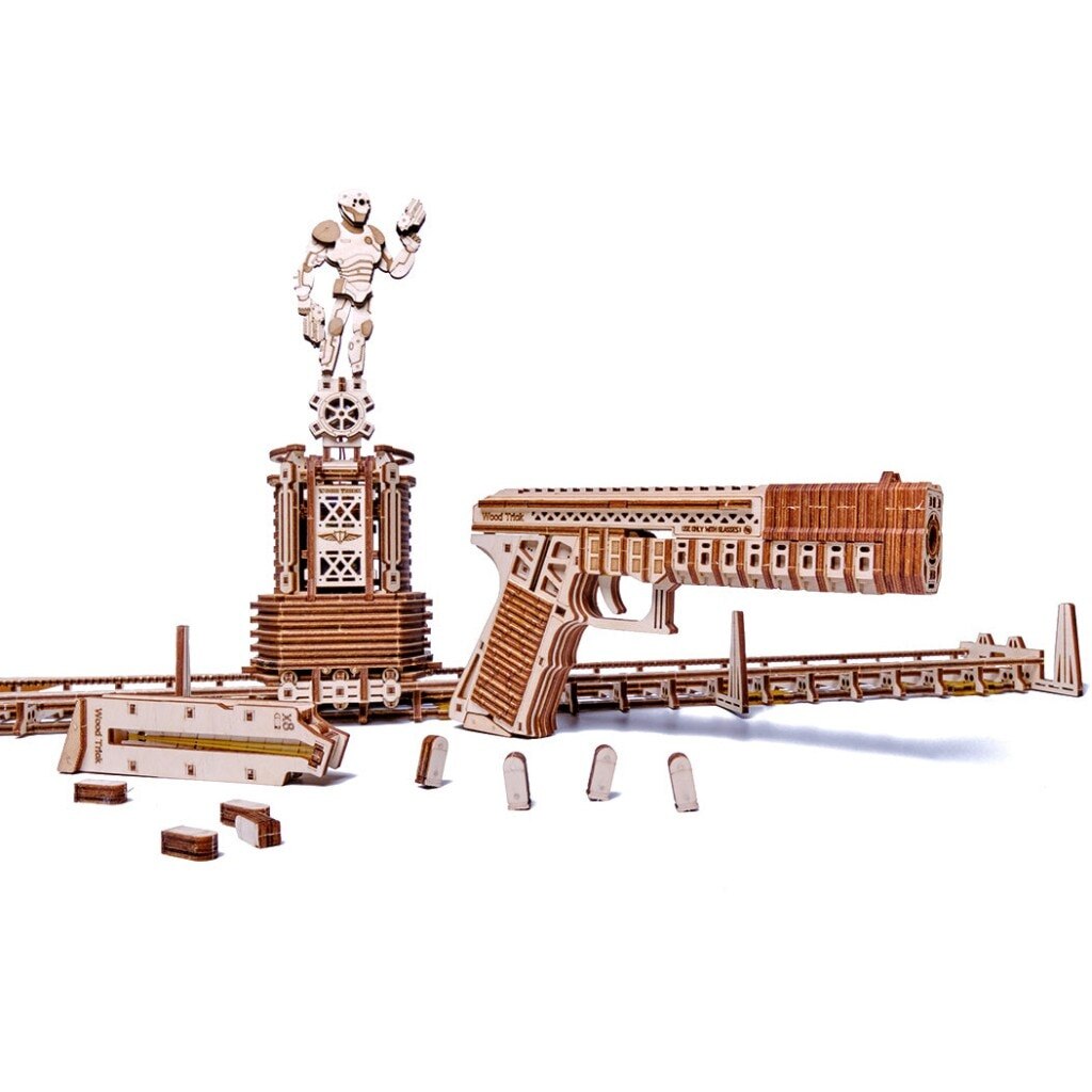 3D mechanikus fa lőtér puzzle, Wood Trick, DIY, Electric - eMAG.hu