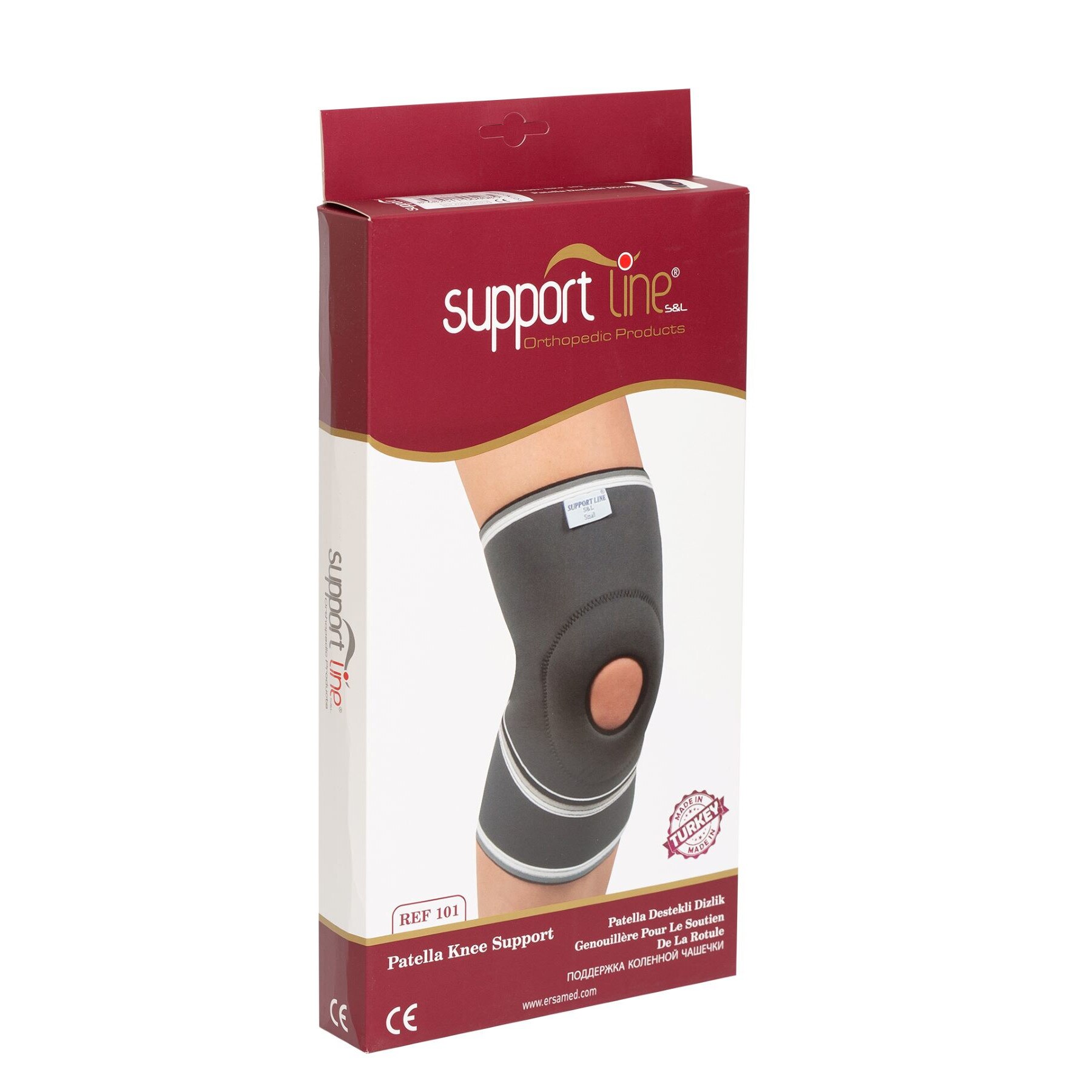 Genunchiera scurta, orteza genunchi -suport rotula, XL, neopren ...