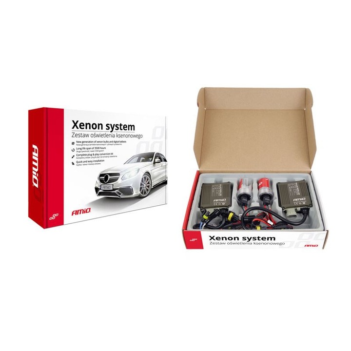 Инсталация за ксенон Amio H7 12v 6000k баласт S1068 Canbus 01907 Emag Bg