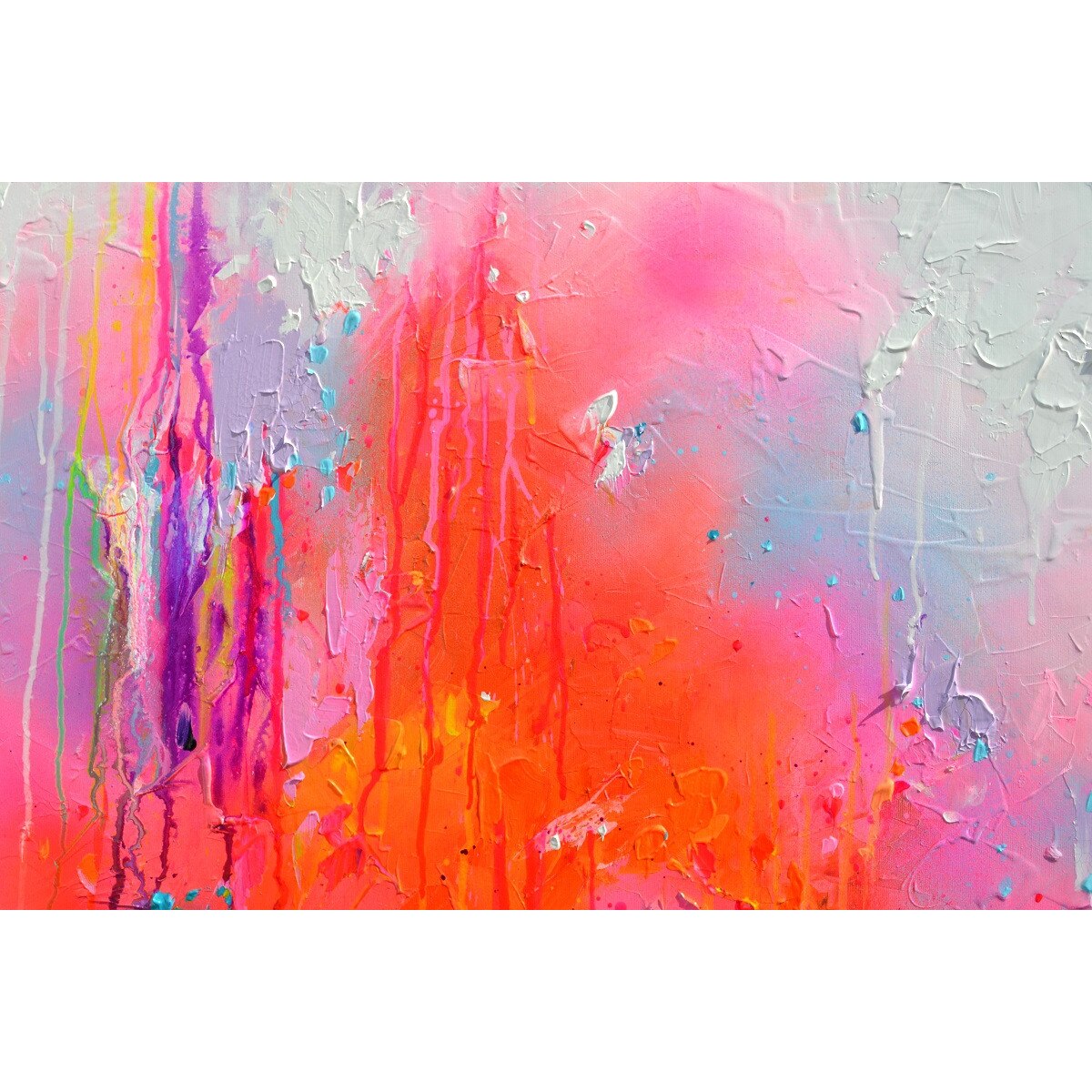 Pictura abstracta, tablou, pictat manual, 140x80 cm, autor Soos Roxana ...