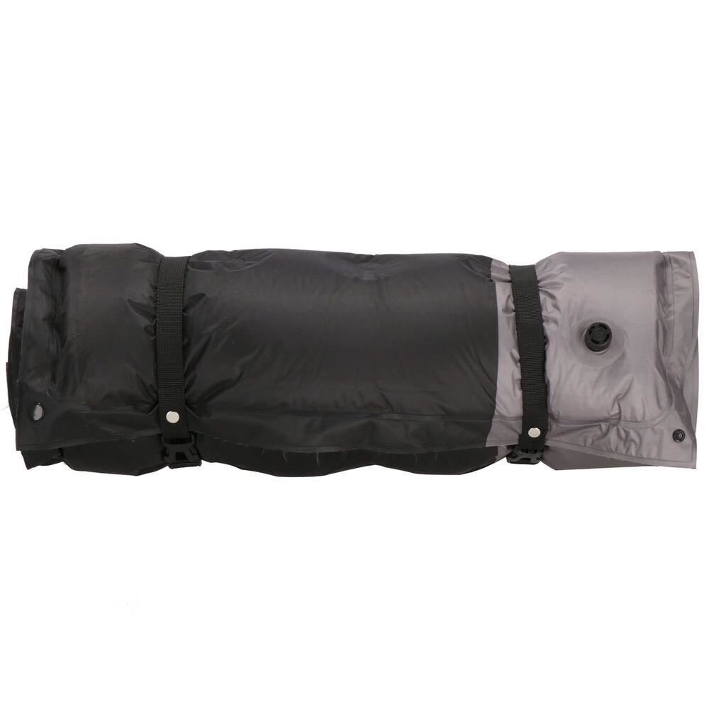 Saltea camping auto-gonflabila, matlasata, poliester si spuma PU, gri ...