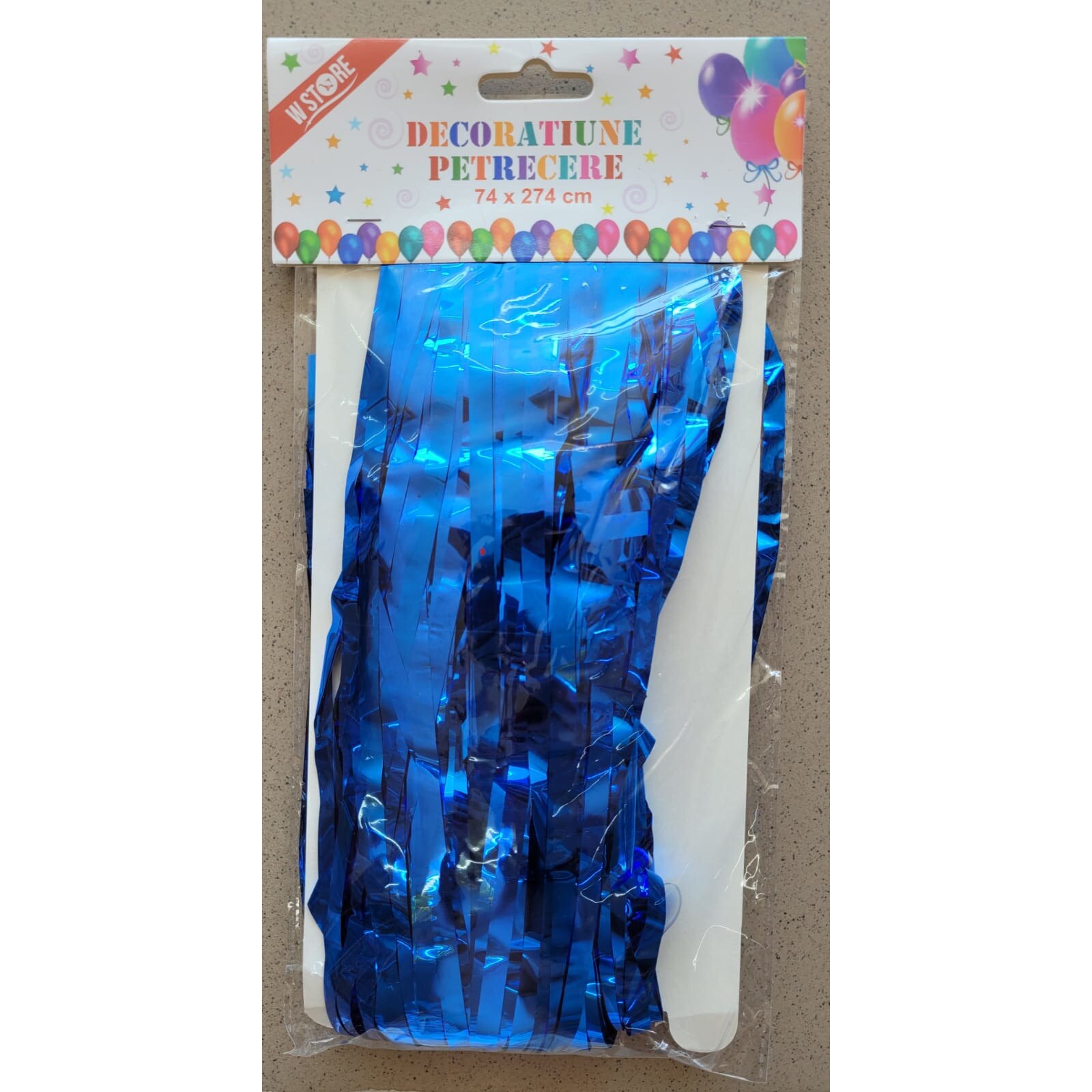 Perdea beteala albastra 74 x 274 cm - eMAG.ro
