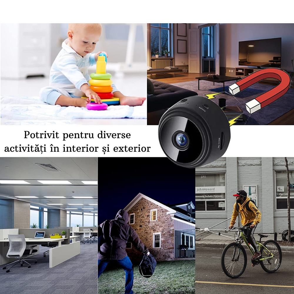 Mini Camera Spy, Dispozitiv pentru Spionaj cu Camera Video si Microfon ...