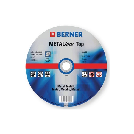 Disc de debitare pentru metal BERNER METALline 230 X 1.9 X 22 mm - eMAG.ro