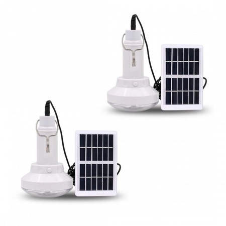 Set 2 bucati-Bec solar portabil de urgenta, EP-022, culoare alb - eMAG.ro