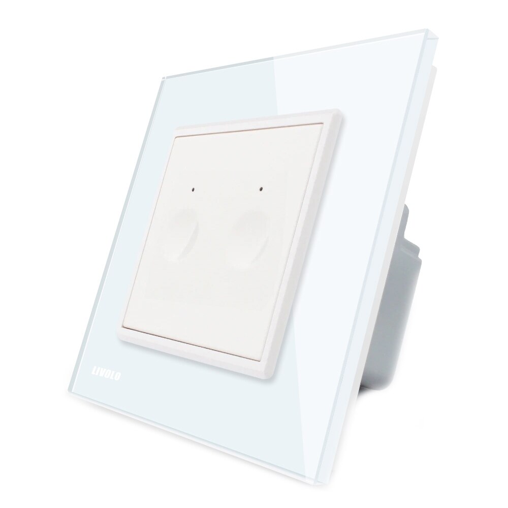 Intrerupator dublu wireless cu touch Livolo din sticla, Serie noua, VL ...