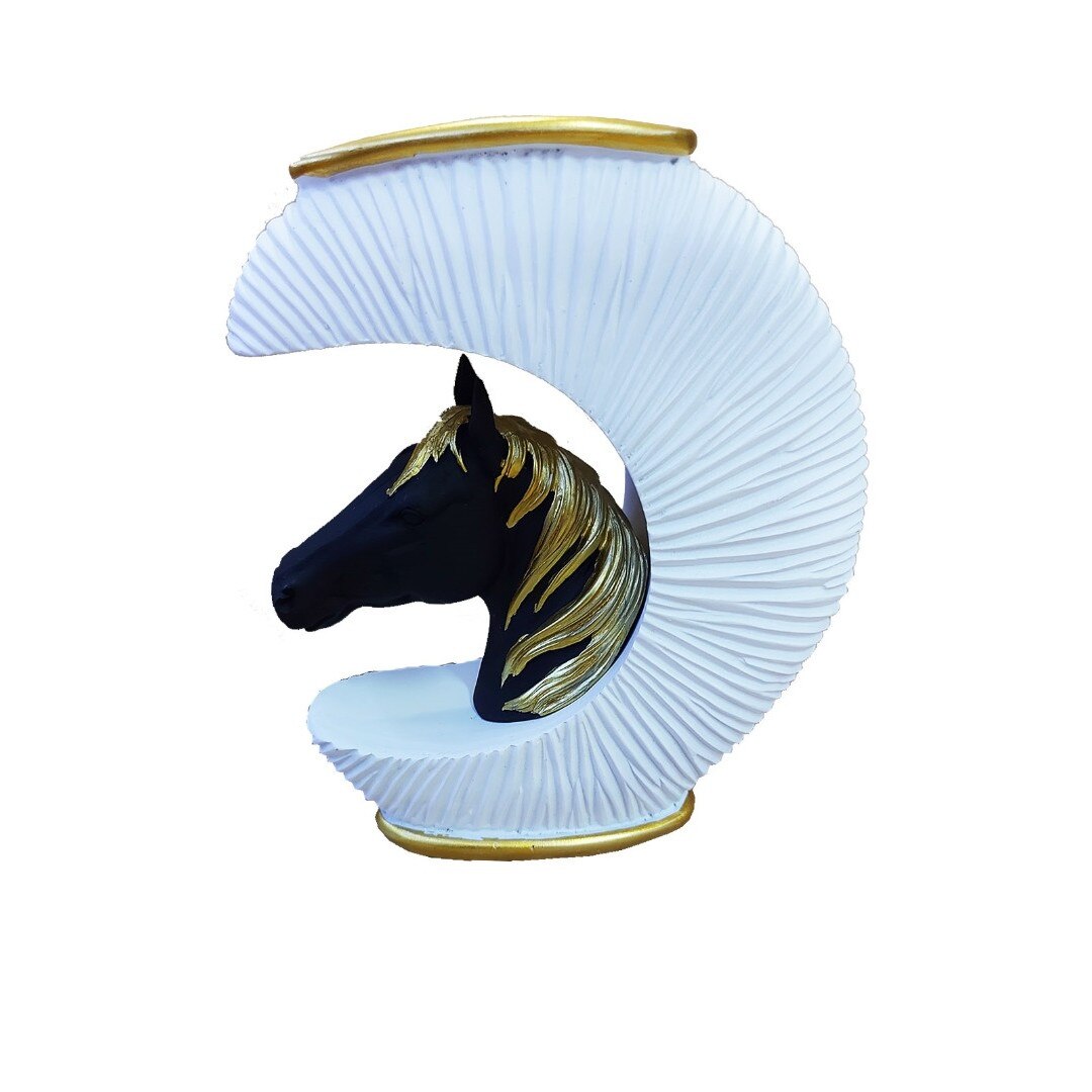 Statueta decorativa Cal, Alb, 20 cm, 091407-1C - eMAG.ro