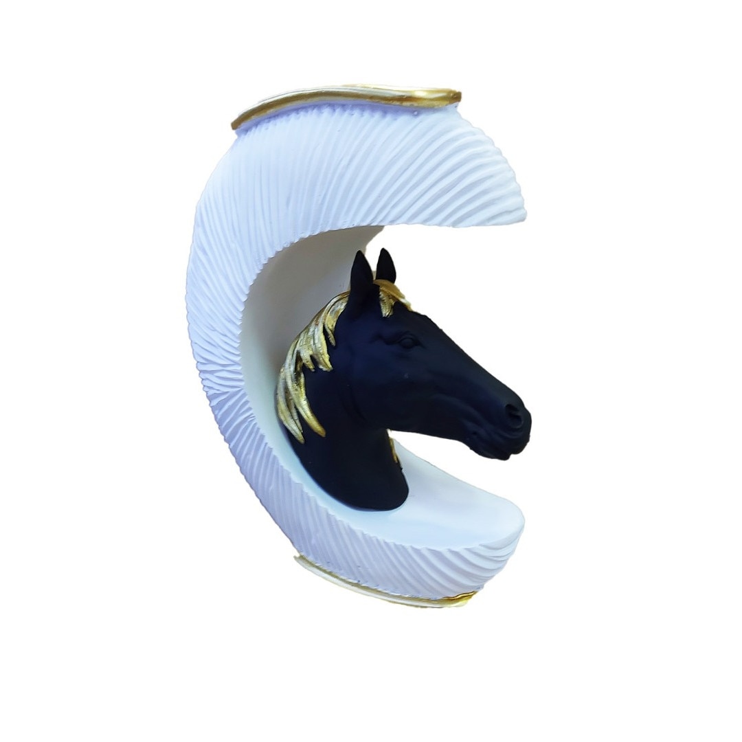 Statueta decorativa Cal, Alb, 20 cm, 091407-1C - eMAG.ro