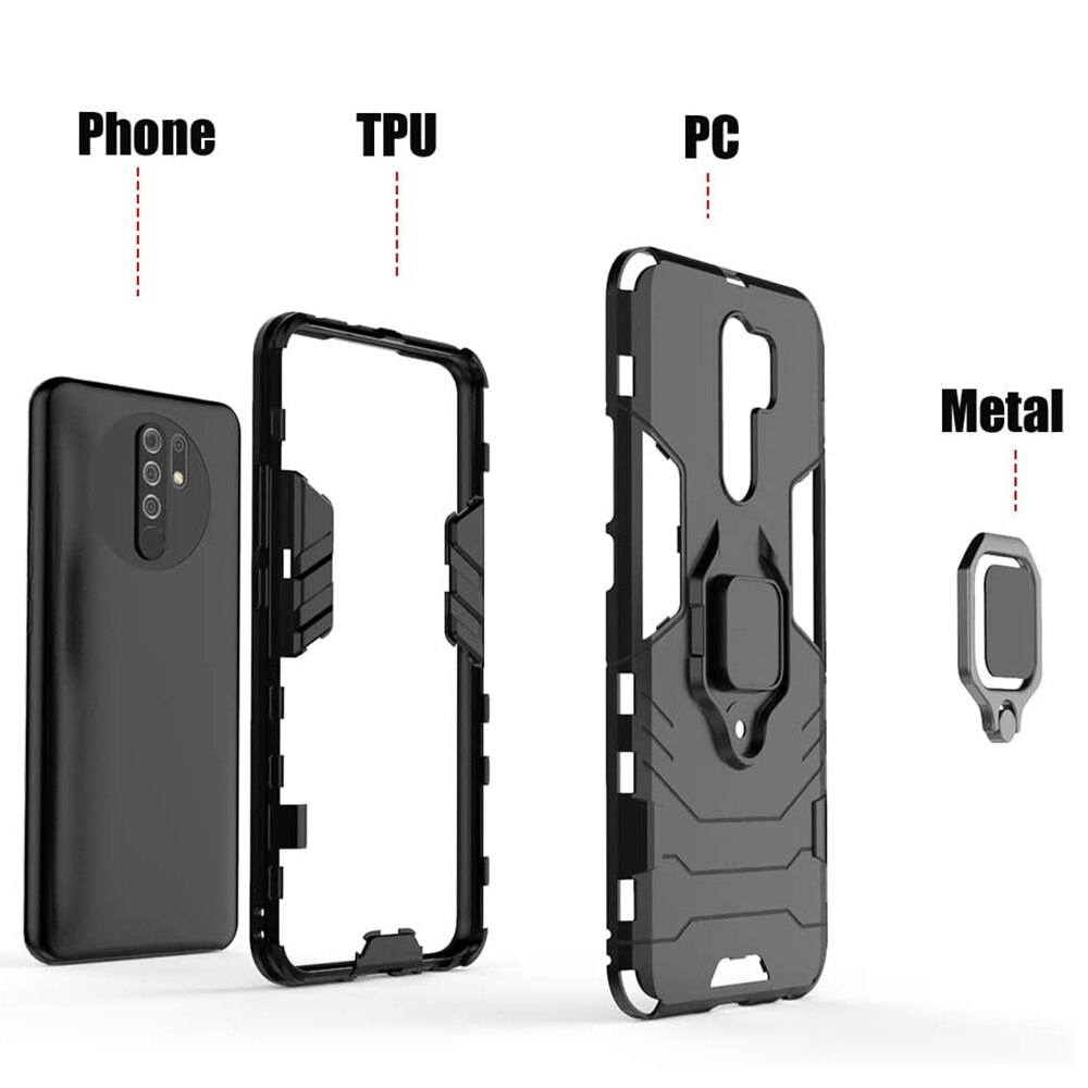 Калъф Atlantic Protector за Xiaomi Redmi 9, черен - eMAG.bg