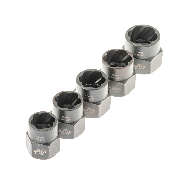 Set extractoare suruburi si piulite deteriorate 11 piese Satra - eMAG.ro