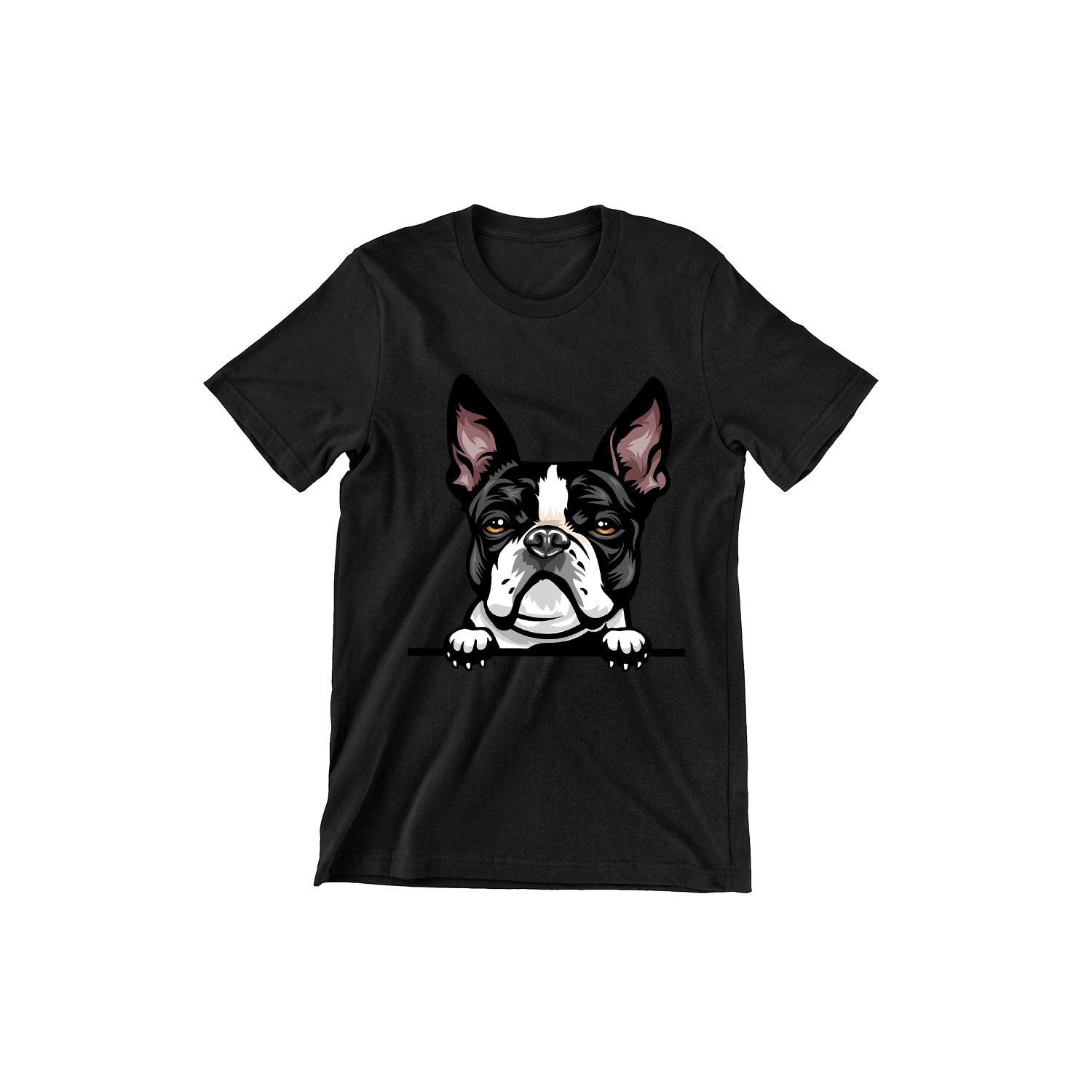 Тениска за деца Кучета, Hello Boston Terrier, нормална кройка, памук ...