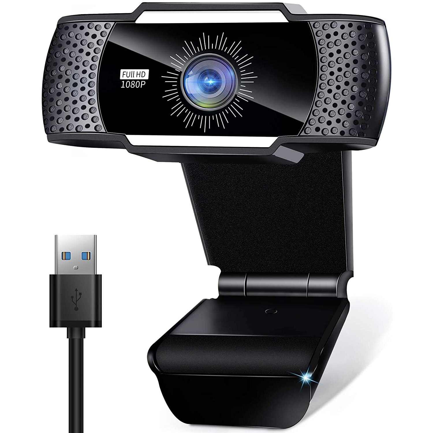 Camera web, Full HD, 1080P, Microfon, Interfata USB 2.0, Negru - eMAG.ro
