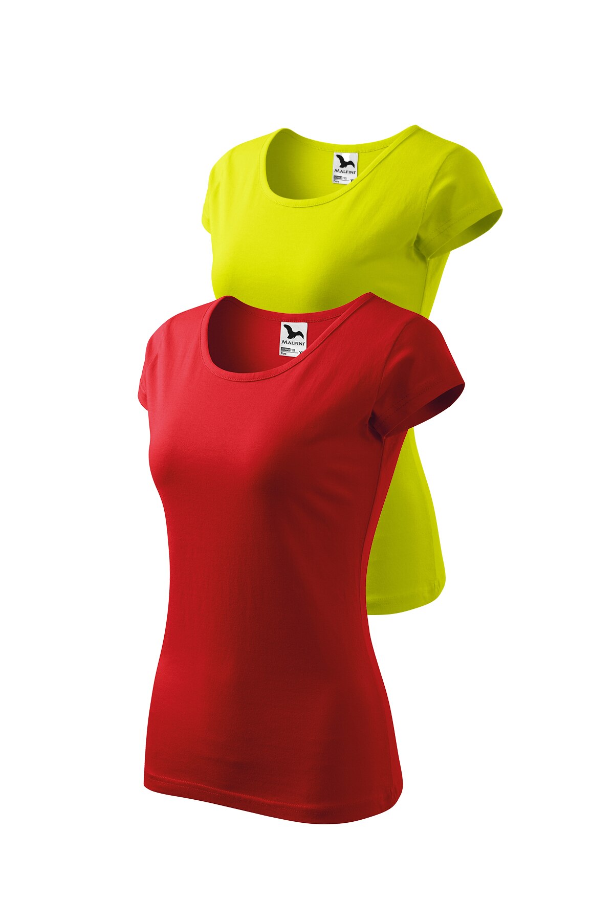 Set 2 tricouri de femei, Malfini, Pure, Rosu/Lime, S - eMAG.ro