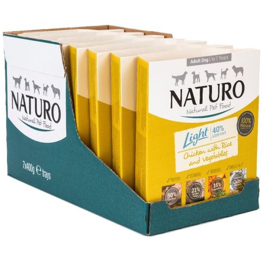 Naturo Adult Light nedves táp kutyáknak, csirke és rizs, 7x400g - eMAG.hu