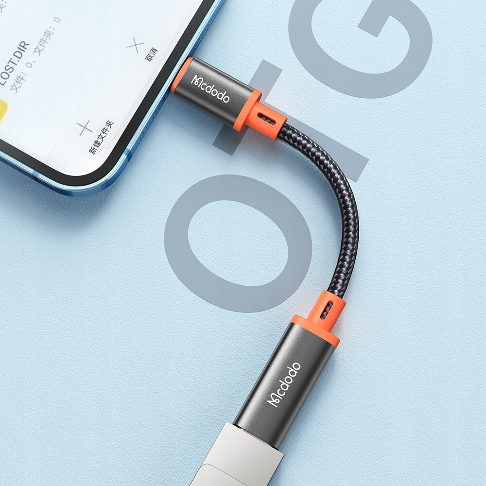 Adaptor telefon, Mcdodo, tip Lightning, Otg, Usb-C, Gri - eMAG.ro