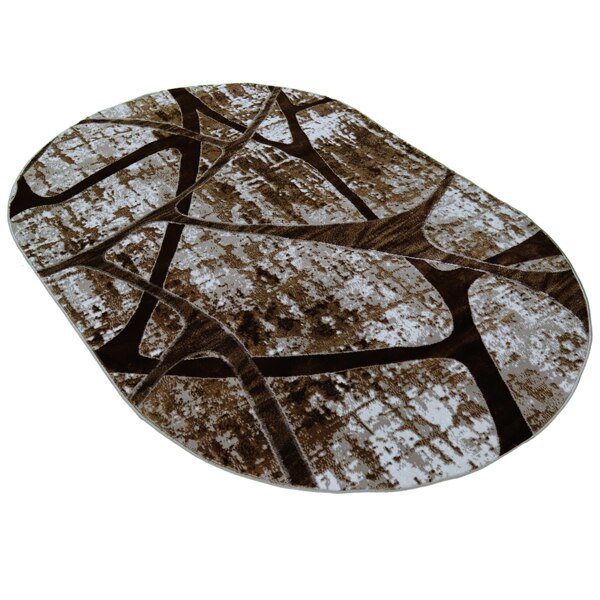 Covor Victoria 125x200 cm oval -0792 maro - eMAG.ro