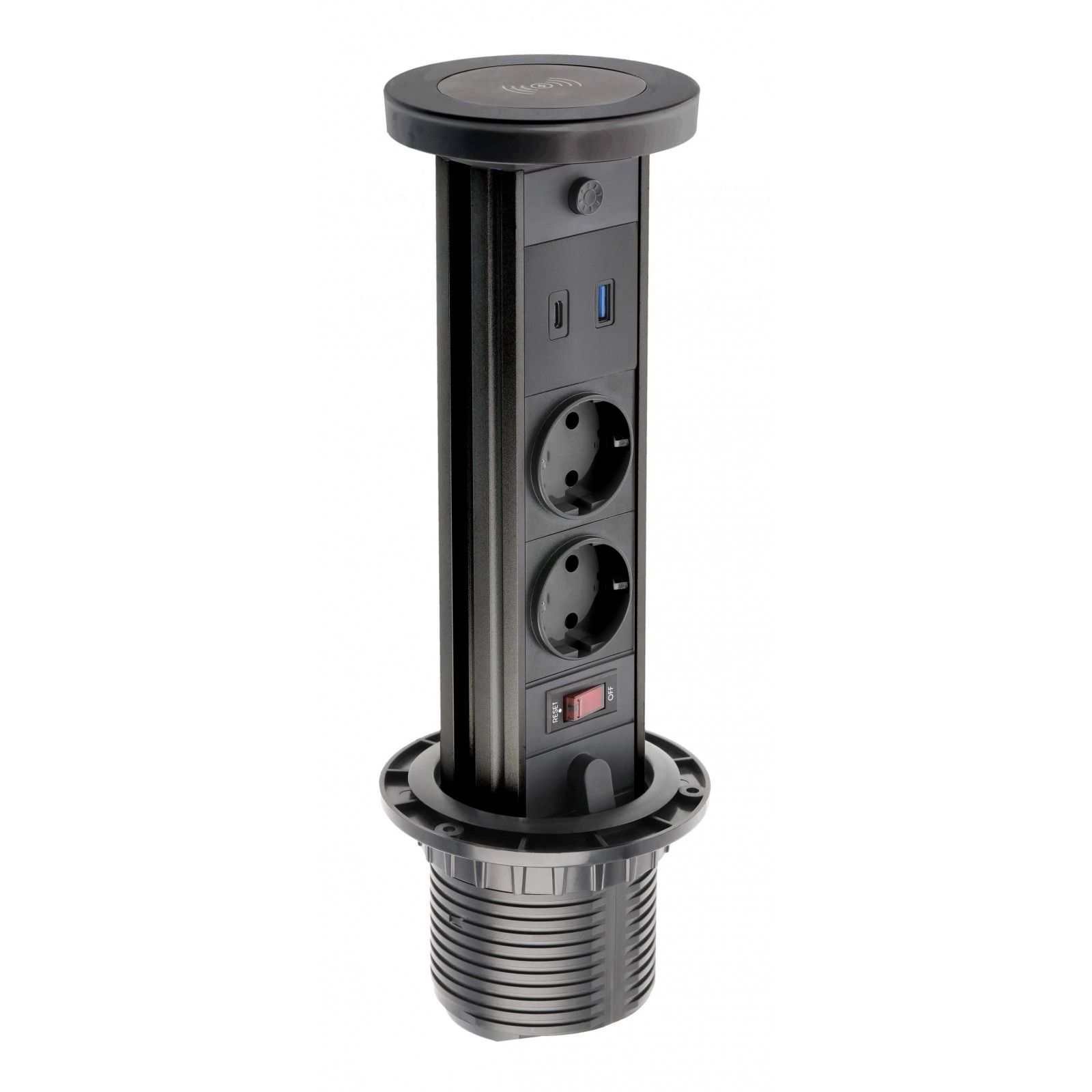 Priza incorporabila in mobilier Camino 2x Schuko, USB-A, USB-C ...