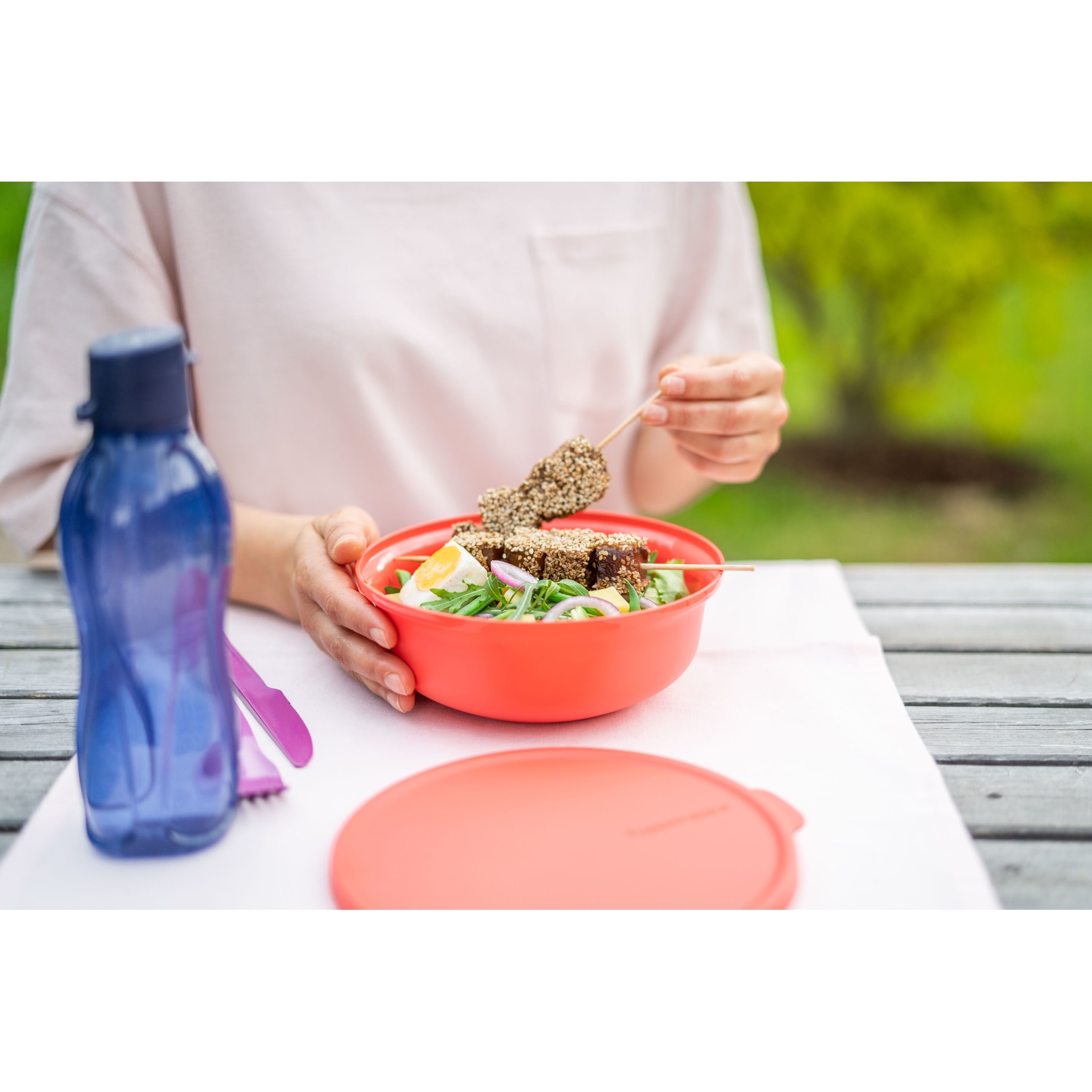 Bol Aloha Tupperware, Rosu, 1 L - eMAG.ro